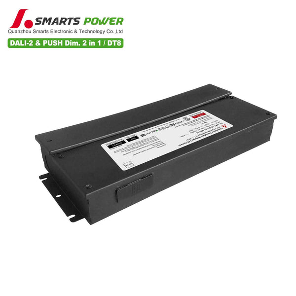 DT8 Standard 150W dali-2 & push dimmable led driver 100-277vac input UL Certified – Smarts Power