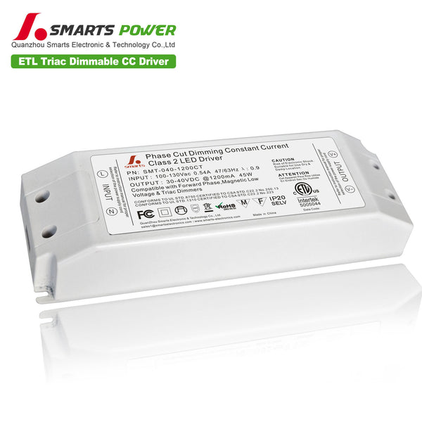 ip20 plastic casing ETL /CE/ Triac Dimmmable LED Driver 45W 1200mA IP20 ...