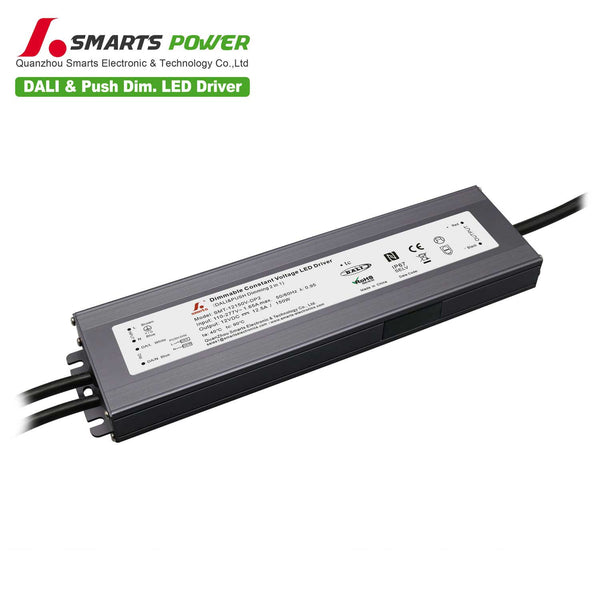 150w 12vdc/24vdc dali & push dimmable led driver power supply – Smarts ...
